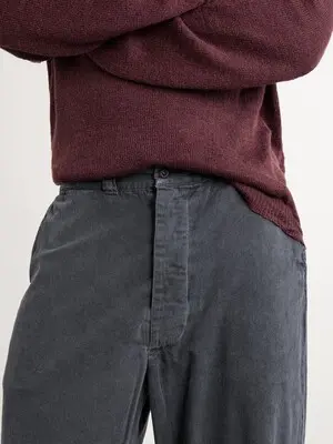 REMI RELIEF Straight-leg Cotton-twill Trousers