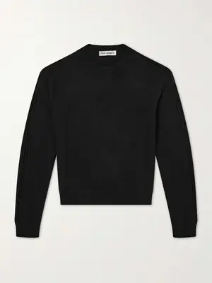 Our Legacy Knitted Cotton Crewneck Sweater - Black