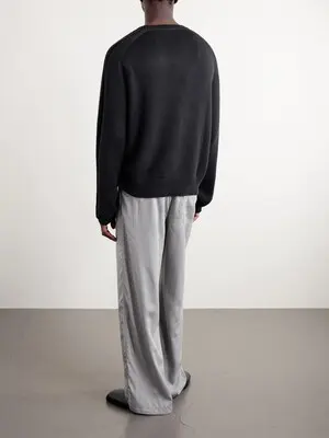 Our Legacy Knitted Cotton Crewneck Sweater - Black