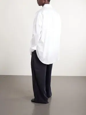 Our Legacy Vast Layered Embroidered Cotton-poplin Shirt - White