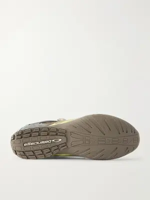 Balenciaga Radar Gradient Lines Mesh And Rubber Sneakers - Brown