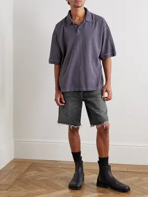AGOLDE Anson Straight-leg Denim Shorts - Black