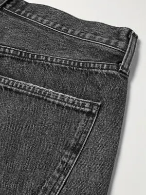 AGOLDE Anson Straight-leg Denim Shorts - Black