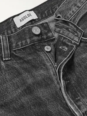 AGOLDE Anson Straight-leg Denim Shorts - Black