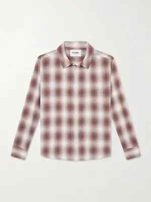 CORRIDOR Driftwood Checked Cotton Shirt