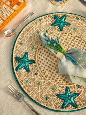Coro Cora Starfish Placemat - Blue