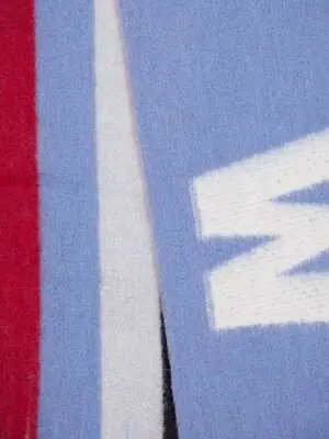 Marni Lilac Wool Logo Scarf