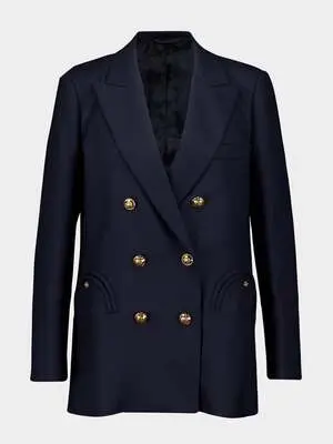 BLAZÉ MILANO Alcanara Everynight Double-breasted Blazer - Blue