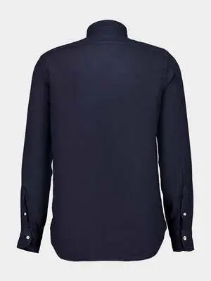 Boglioli Navy Regular-fit Linen Shirt