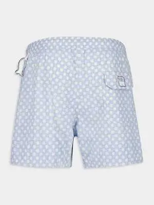 Fedeli Madeira Sakar Stamp Woven Swim Shorts - Blue