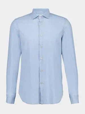 Boglioli Light Regular Fit Cotton Shirt - Blue