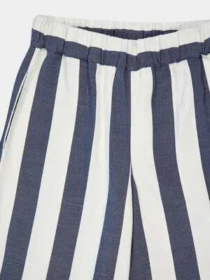 PAULA Hand-woven Striped Wide-leg Pants