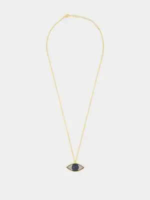 Begum Khan Navy Nazar Mini Necklace - Blue