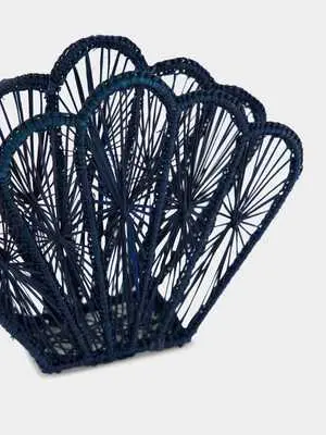 CORO CORA Navy Shell Napkin Holder