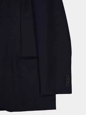 Prada Virgin Wool Single-breasted Blazer - Blue