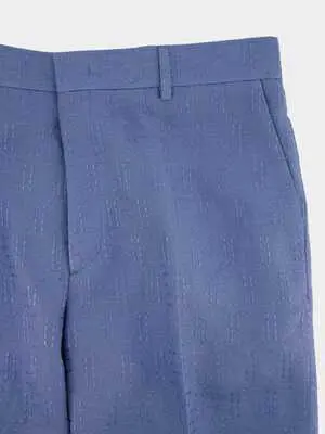Fendi Ff Jacquard Linen Bermuda Shorts