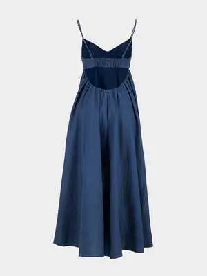 Zimmermann Ascension Twist Front Linen Dress