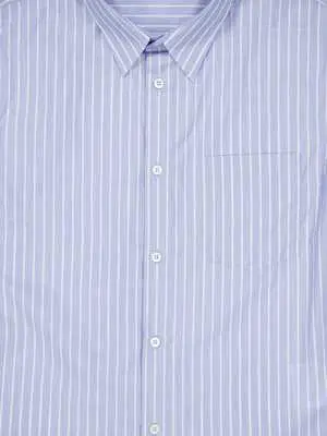 Prada Sky And White Striped Cotton Shirt