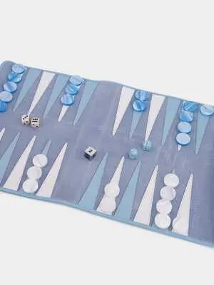 Hector Saxe Paris Victor Sky Travel Backgammon Set - Blue