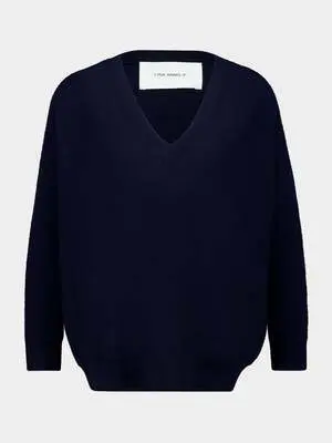 LISA YANG Kenny Cashmere V-neck Sweater - Blue