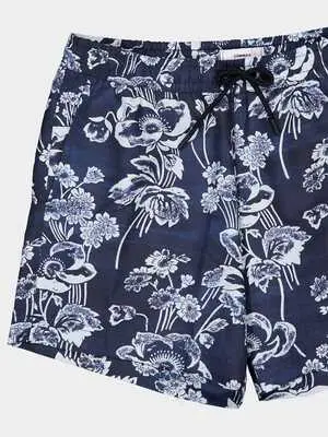 Commas Peony Print Swim Shorts - Blue