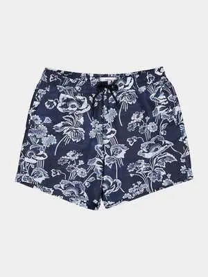 Commas Peony Print Swim Shorts - Blue
