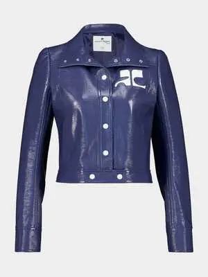COURREGES Dusk Reedition Vinyl Jacket - Blue