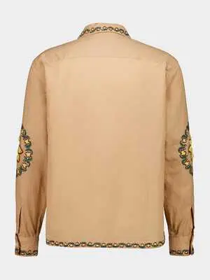 BAZISZT Taupe Nali Shirt - Brown