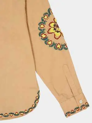 BAZISZT Taupe Nali Shirt - Brown