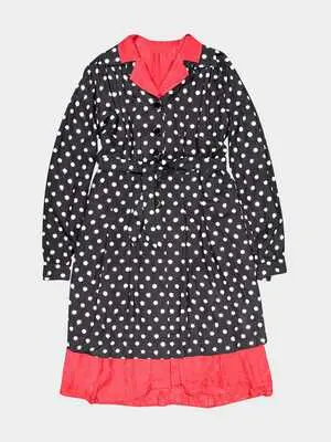 Balenciaga Spray Dots Reversible Coat Dress - Black