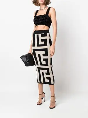 Balmain Tweed Crop Top