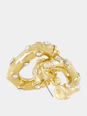 Rabanne Xl Link Rhinestone Hoop Earrings