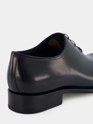Santoni Polished Leather Oxford Shoes - Black