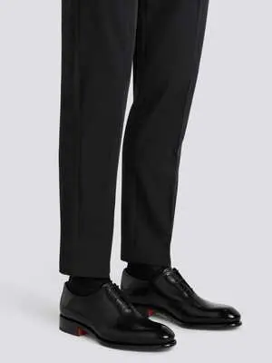 Santoni Polished Leather Oxford Shoes - Black