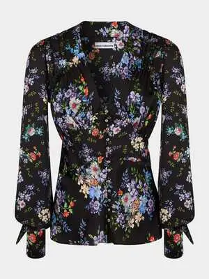 Rabanne Long Sleeve Silk Blouse