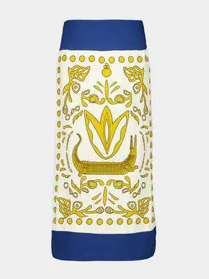 PAULA Elizabeth Embroidered Pencil Skirt - Multicolour