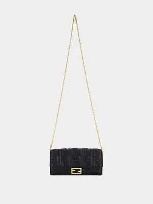 Fendi Baguette Continental Wallet With Chain Strap