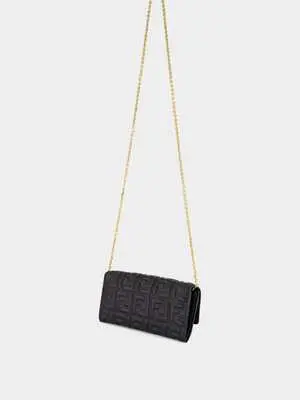 Fendi Baguette Continental Wallet With Chain Strap