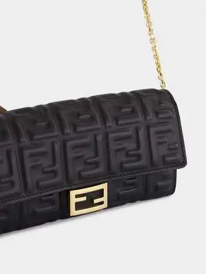 Fendi Baguette Continental Wallet With Chain Strap