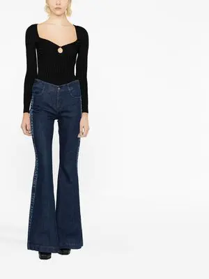 Stella McCartney Ribbed Jumper With Cut-out Detailing - Black