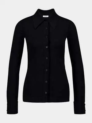 FERRAGAMO Button-up Knitted Cardigan - Black