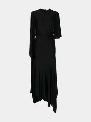 Stella McCartney Cape-sleeve Asymmetric Dress