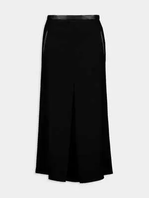 Saint Laurent Midi Skirt In Wool Jersey