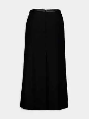 Saint Laurent Midi Skirt In Wool Jersey