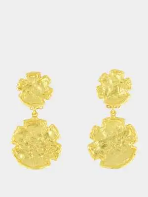 Sylvia Toledano Gio Textured Drop Earrings - Gold
