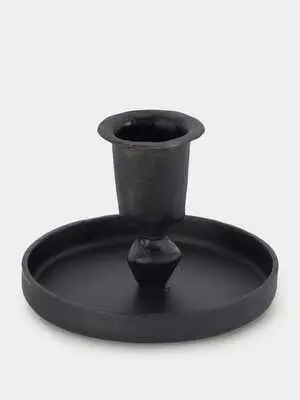 Madam Stoltz Iron Candle Holder - Black