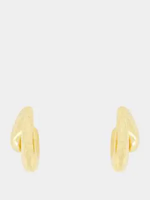 PANCONESI Double Blow Up Earrings - Gold