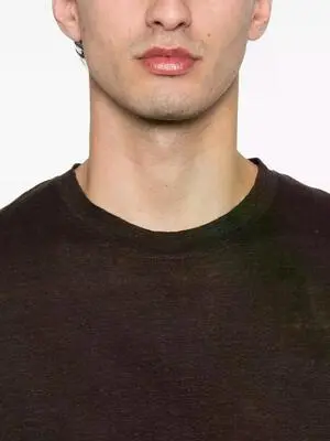 Sandro Certified Linen T-shirt - Brown