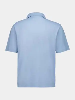 FERRAGAMO Cotton Jersey Polo Shirt - Blue