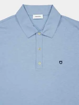 FERRAGAMO Cotton Jersey Polo Shirt - Blue